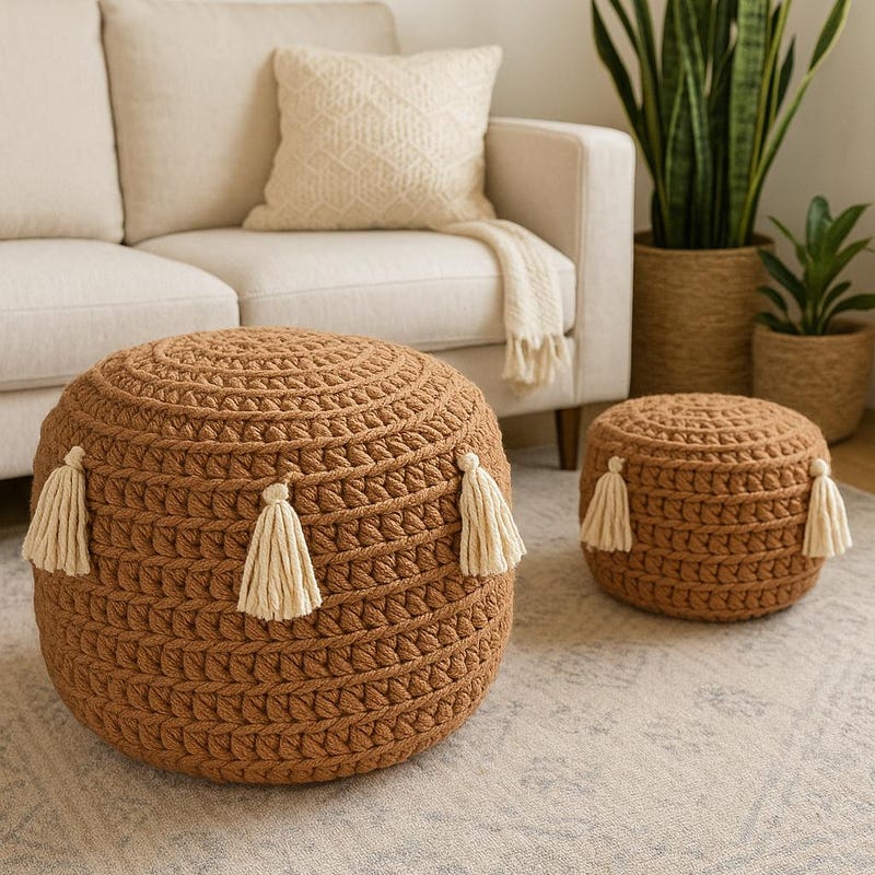 Crochet Ottoman Pattern - Etsy