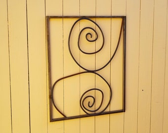Wall Sculpture Rustic Metal Scrolls | Etsy