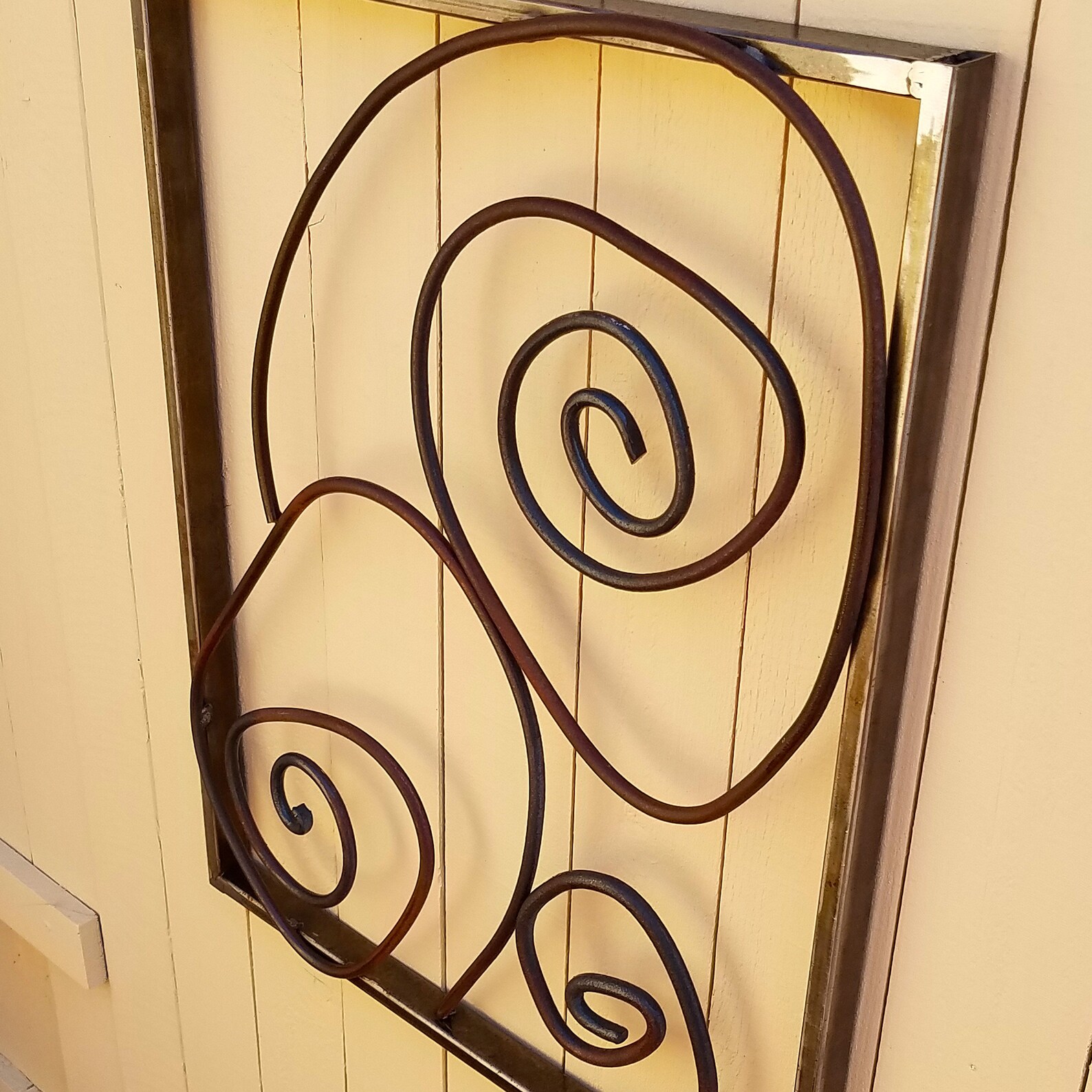 Wall Sculpture Rustic Metal Scrolls - Etsy