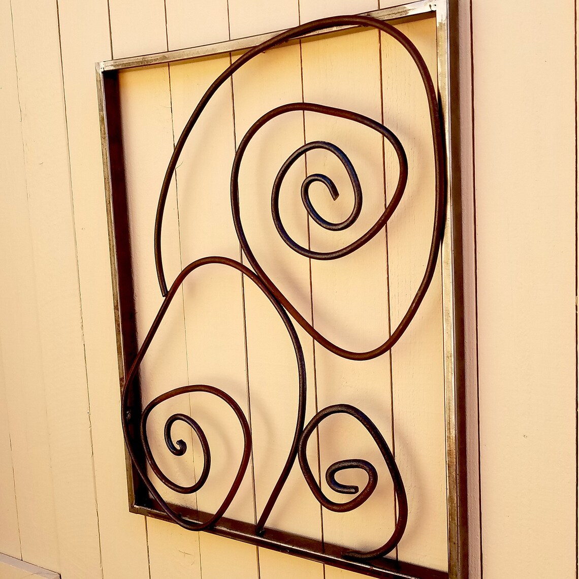 Wall Sculpture Rustic Metal Scrolls - Etsy