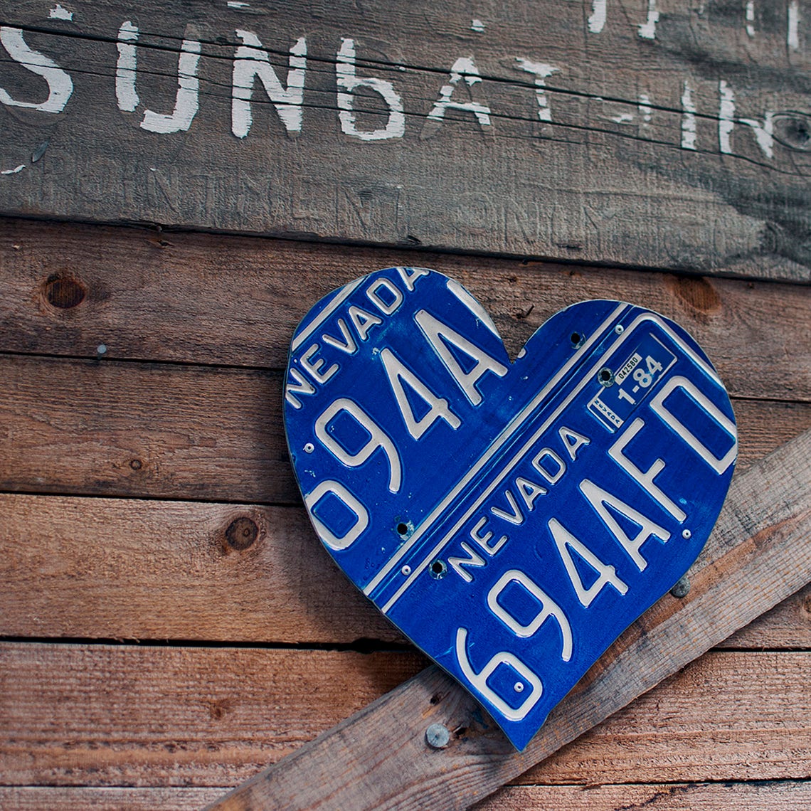 Nevada Blue 1982 Vintage License Plate Heart - Etsy
