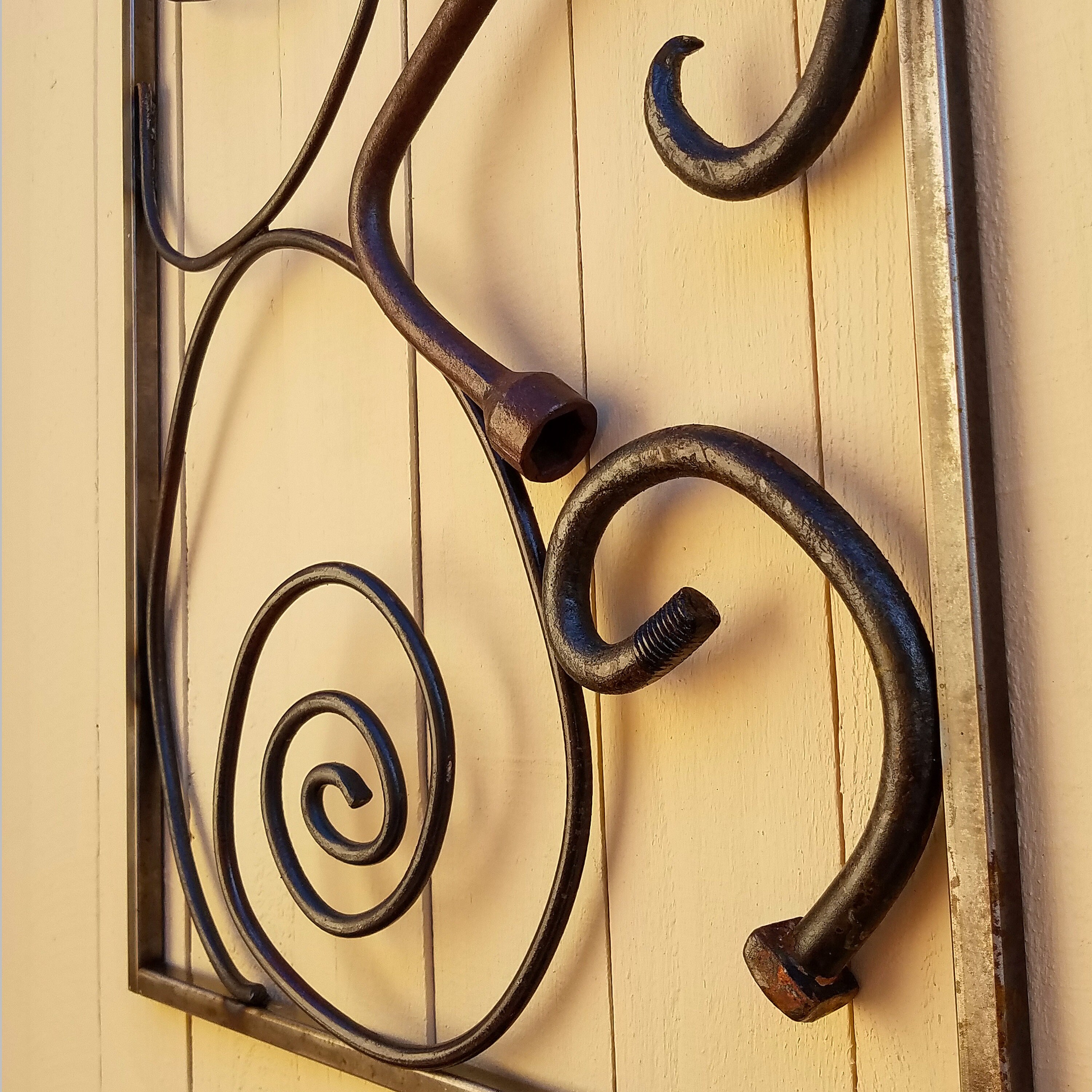 Rustic Metal Tools Scrolls Wall Sculpture | Etsy