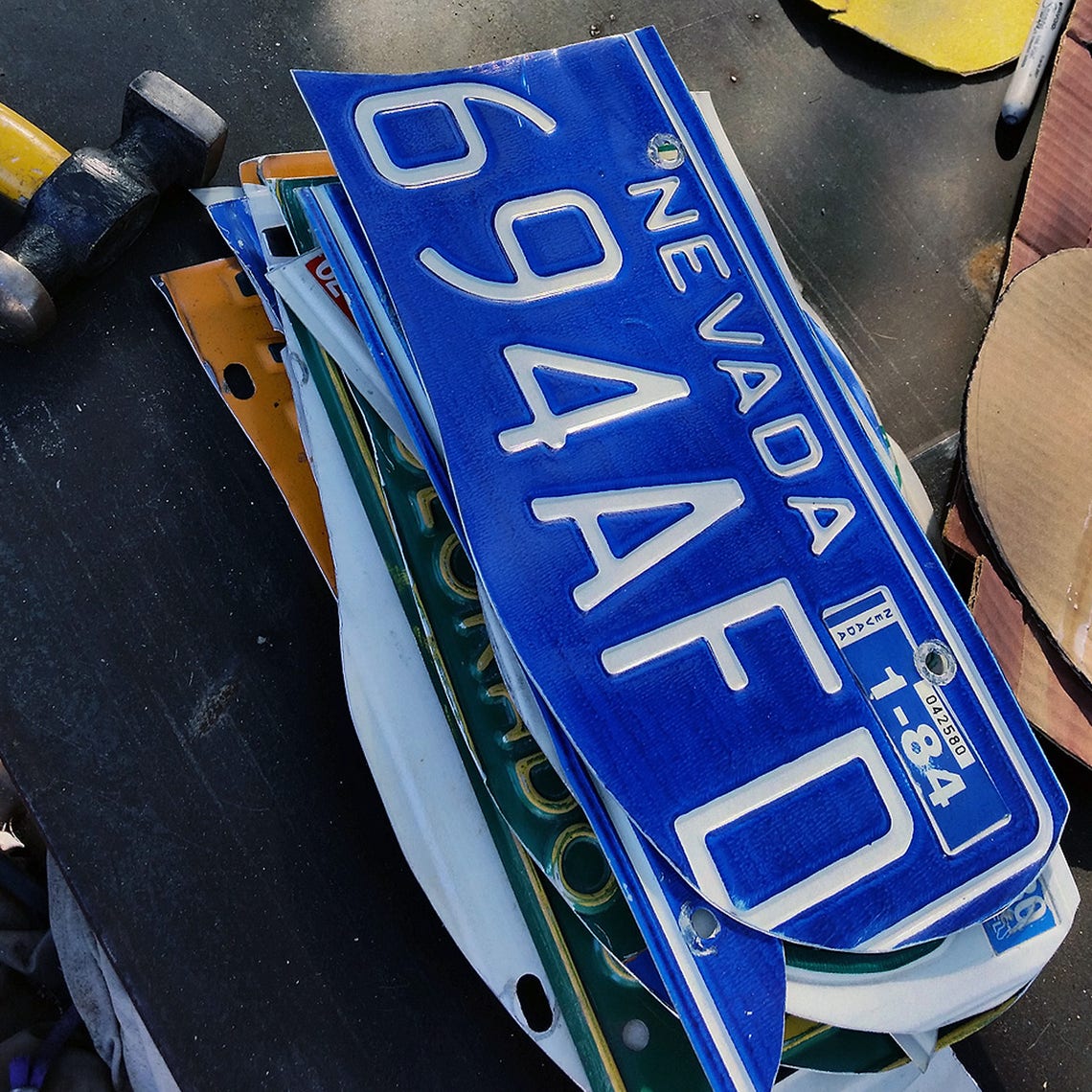 Nevada Blue 1982 Vintage License Plate Heart - Etsy