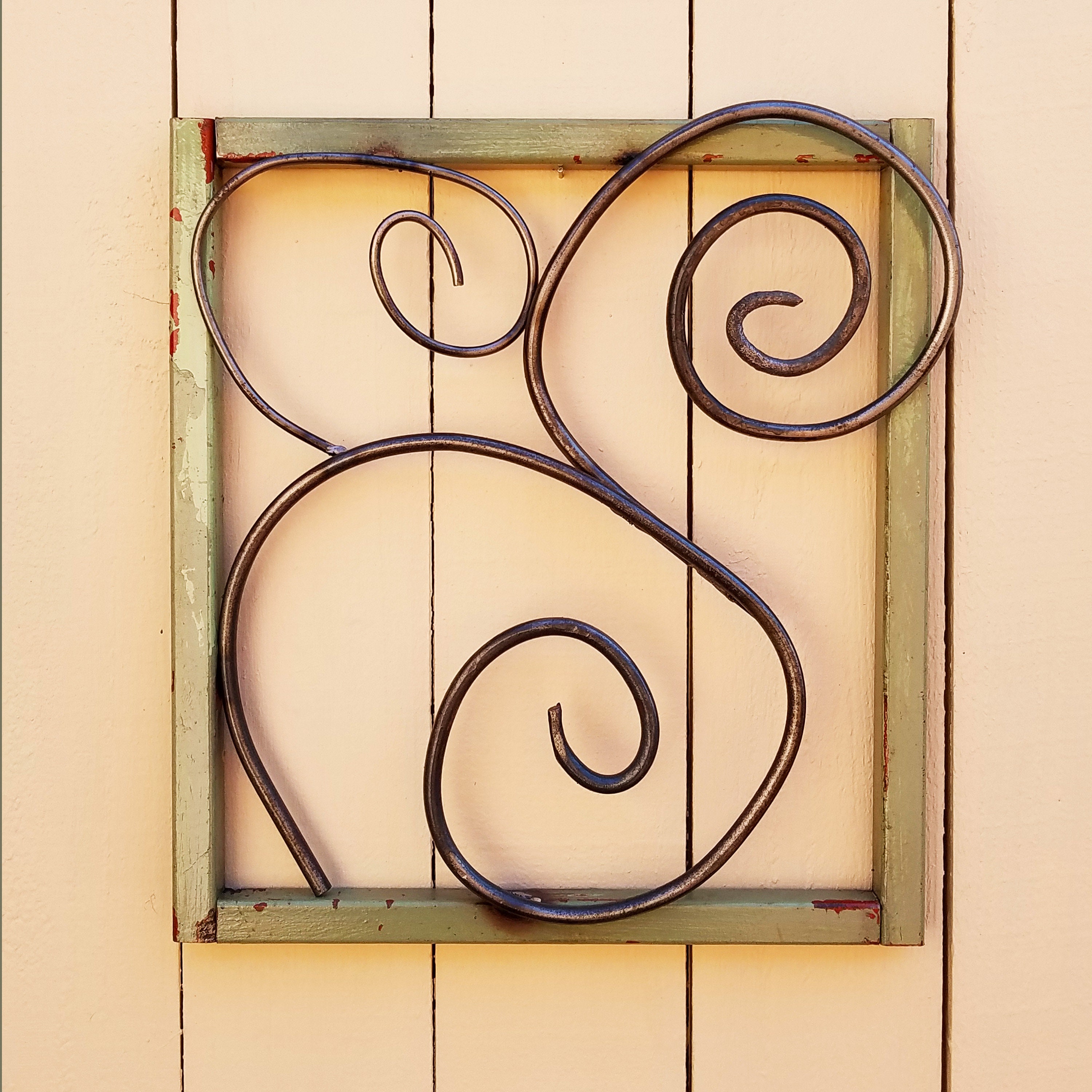 Recycled Metal Scroll Wall Art Sculpture - Etsy