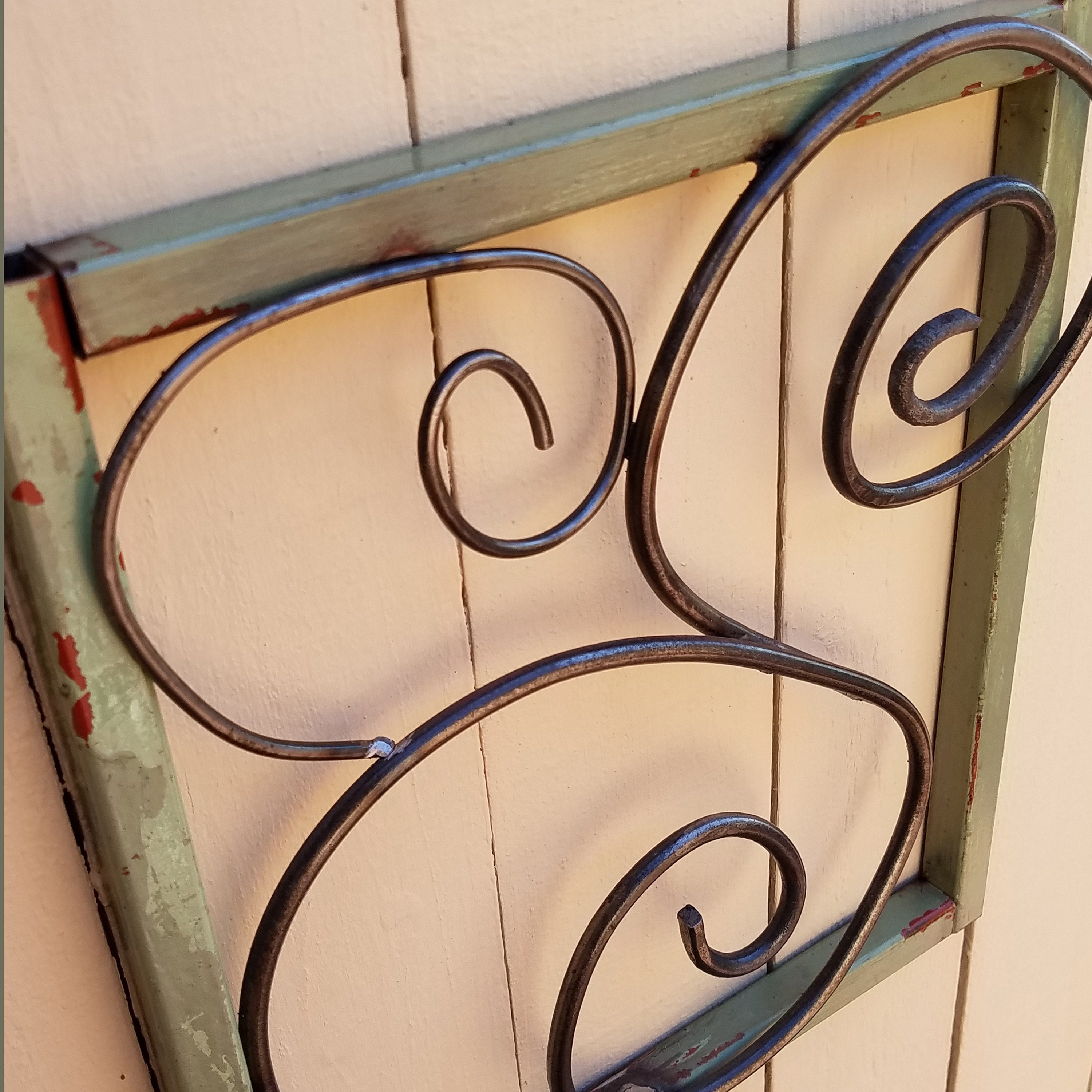 Recycled Metal Scroll Wall Art Sculpture - Etsy