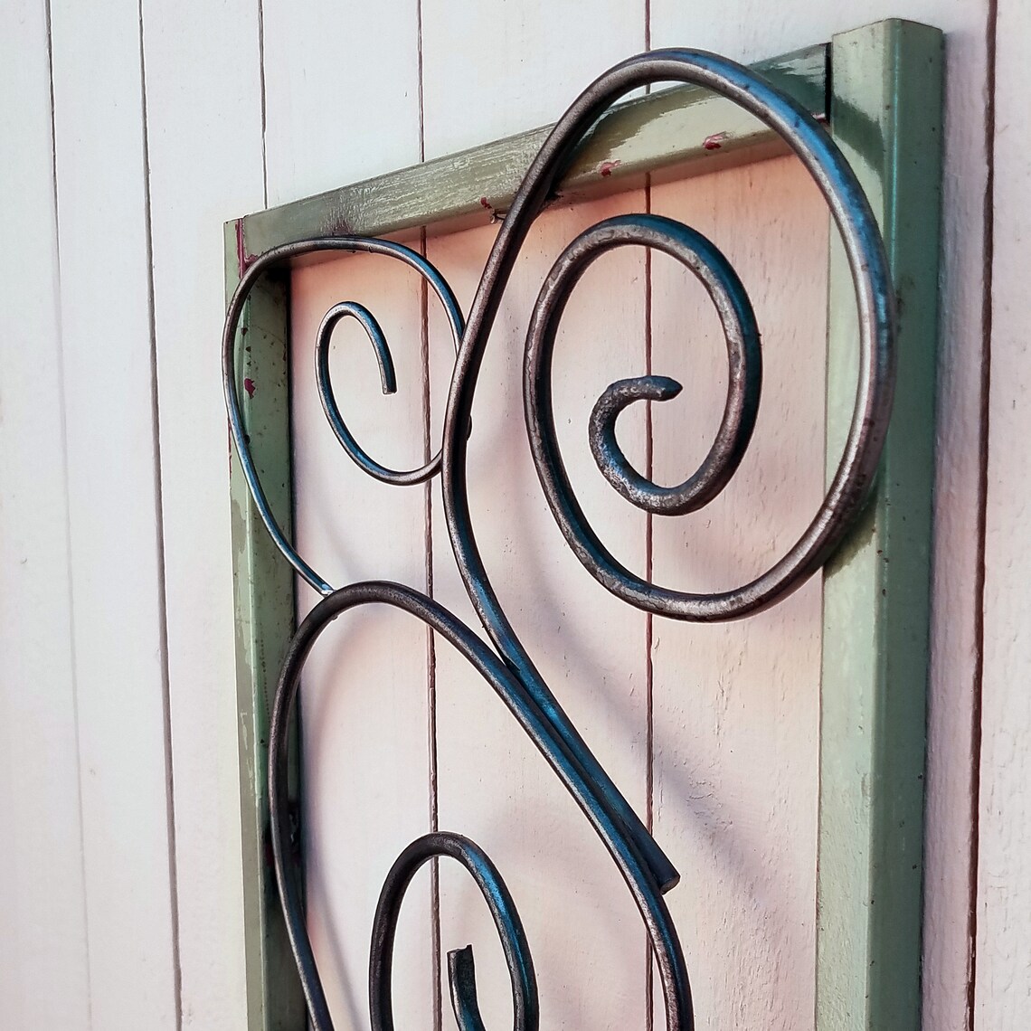 Recycled Metal Scroll Wall Art Sculpture - Etsy