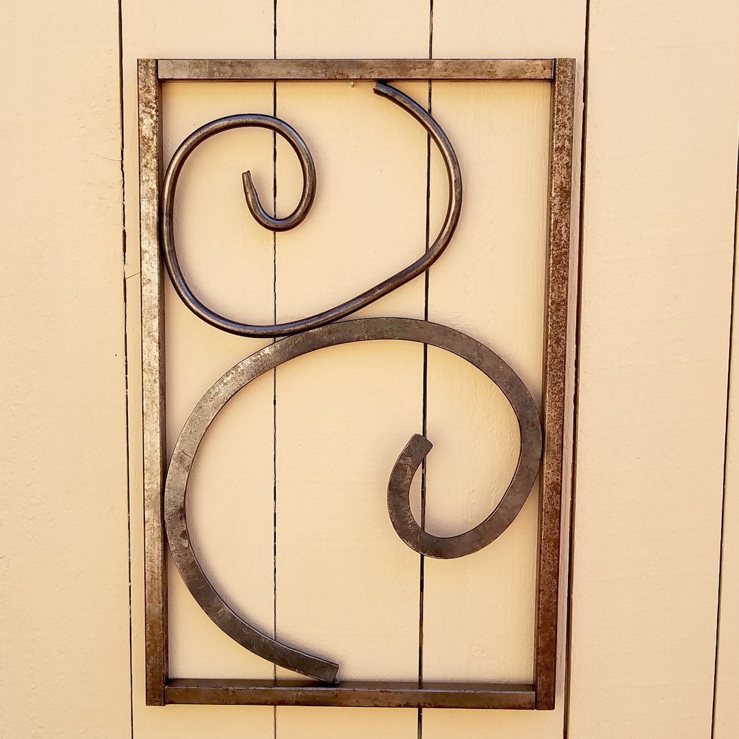 Wall Art Sculpture Recycled Metal Scrolls - Etsy