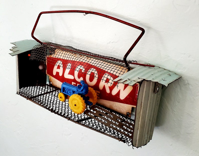 Farm Tractor - Metal Shadow Box Sculpture - Motion Light - Alcorn Fence ...