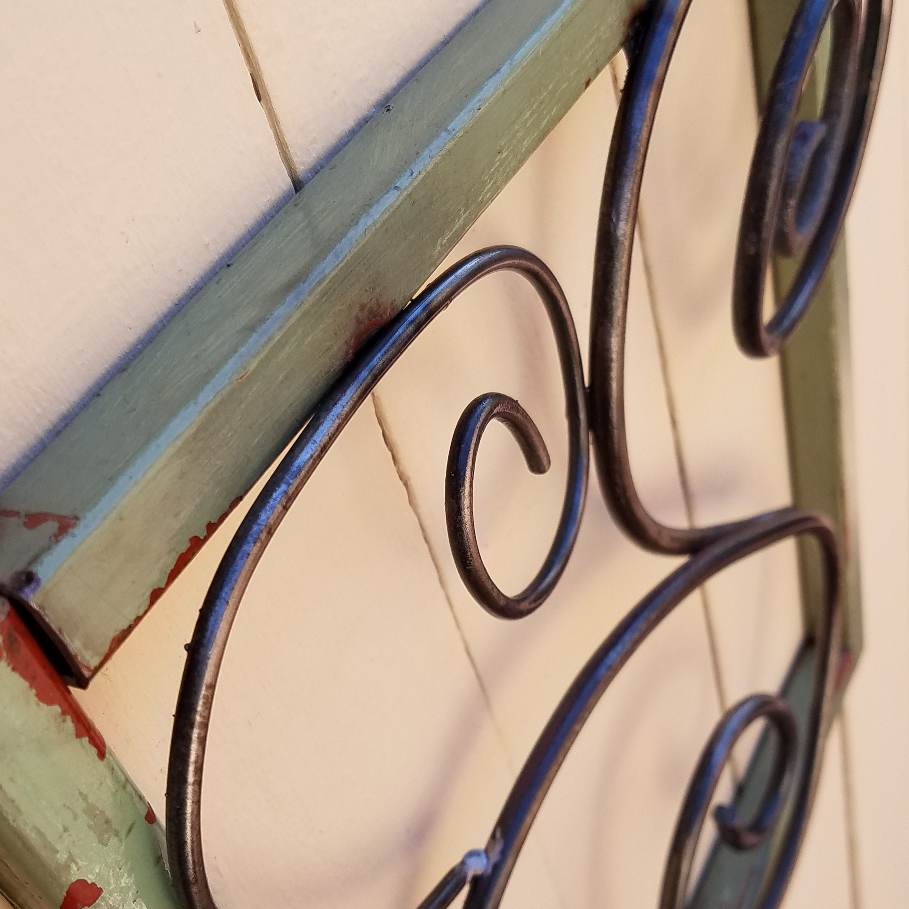 Recycled Metal Scroll Wall Art Sculpture - Etsy