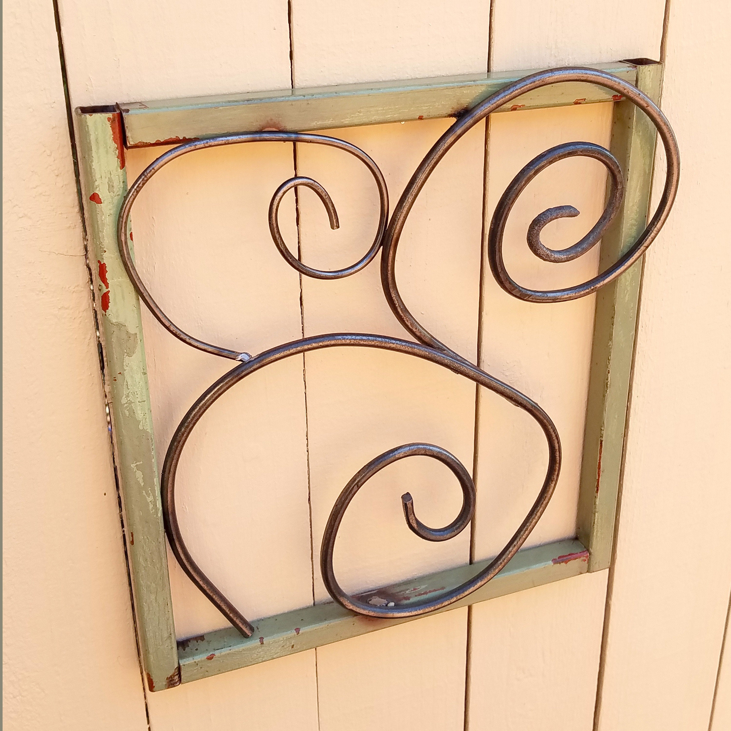 Recycled Metal Scroll Wall Art Sculpture - Etsy