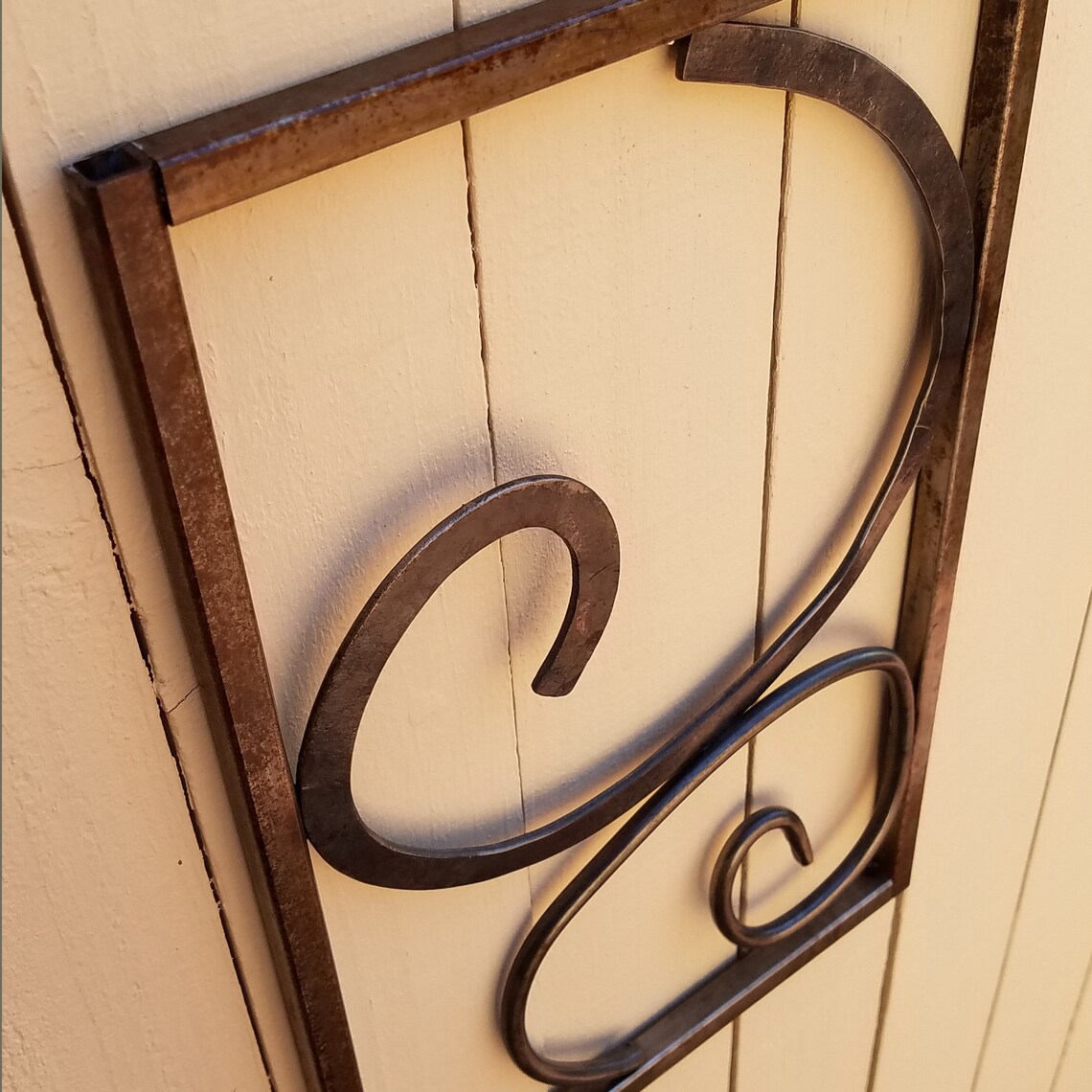 Wall Art Sculpture Recycled Metal Scrolls - Etsy