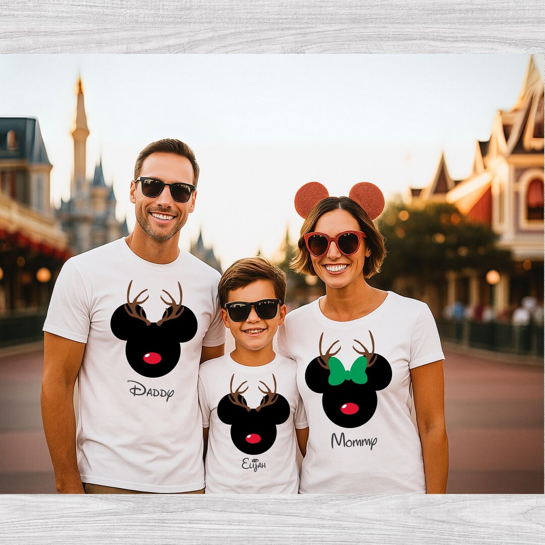 Reindeer Mouse Ears Transfer - DIY Christmas Iron-on Design - Etsy