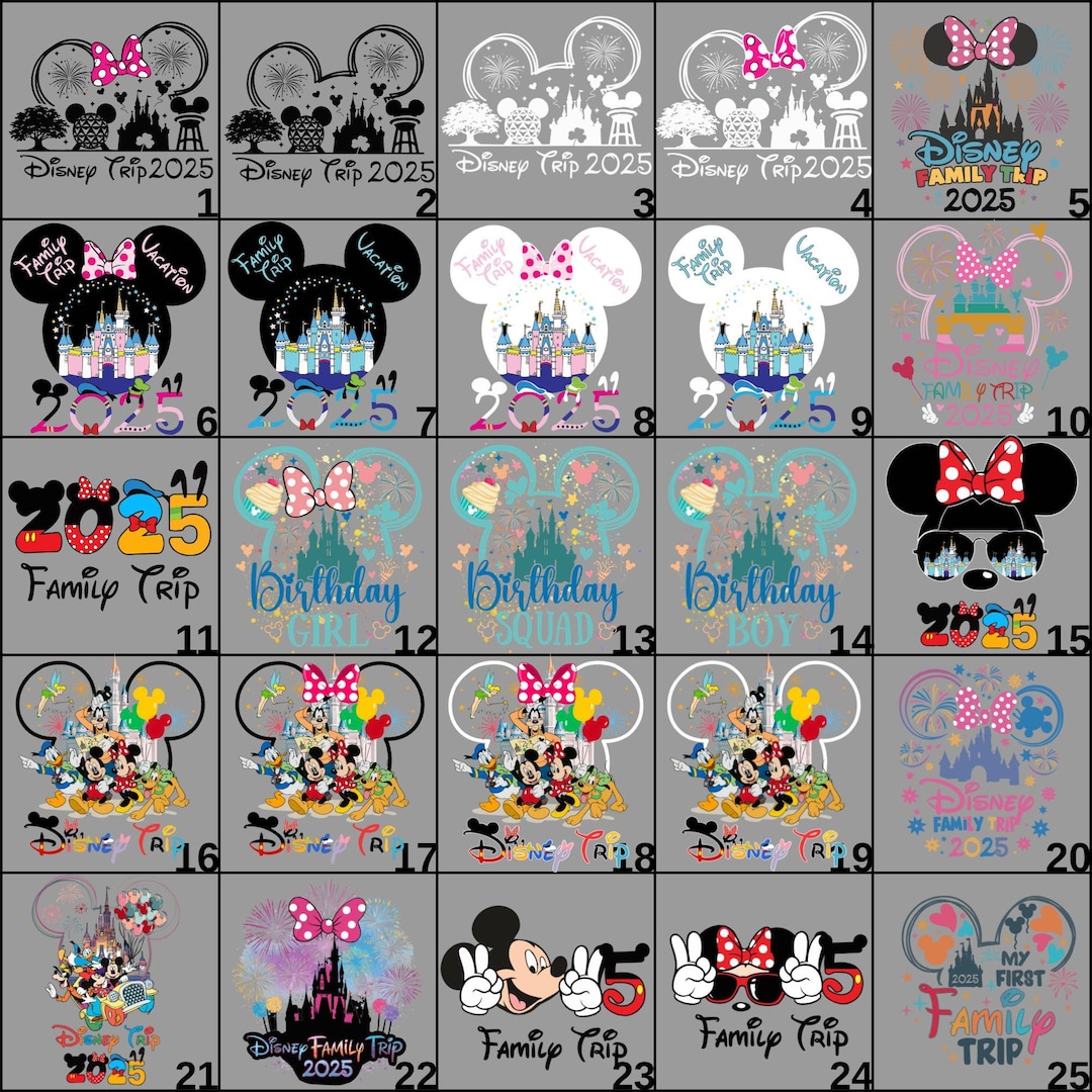 Disney Mickey & Minnie Heat Transfers - for T-shirts Hoodies - Etsy