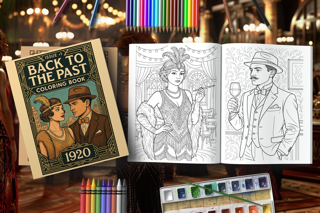 Back to the Past : Coloring Book – Classic Cars, Retro Fashion ...