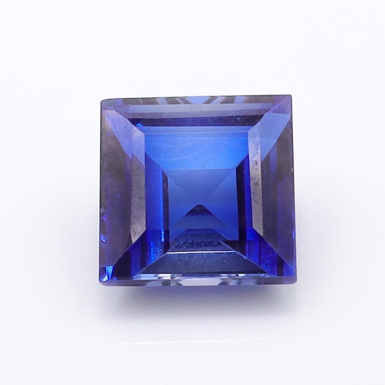 AAA Ceylon Sapphire 13 Ct Square Cut 12x12mm Vivid Blue Loose Gemstone ...