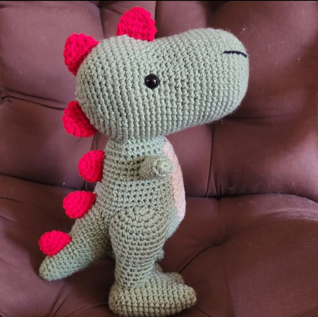Crochet T-rex Stuffie - Etsy