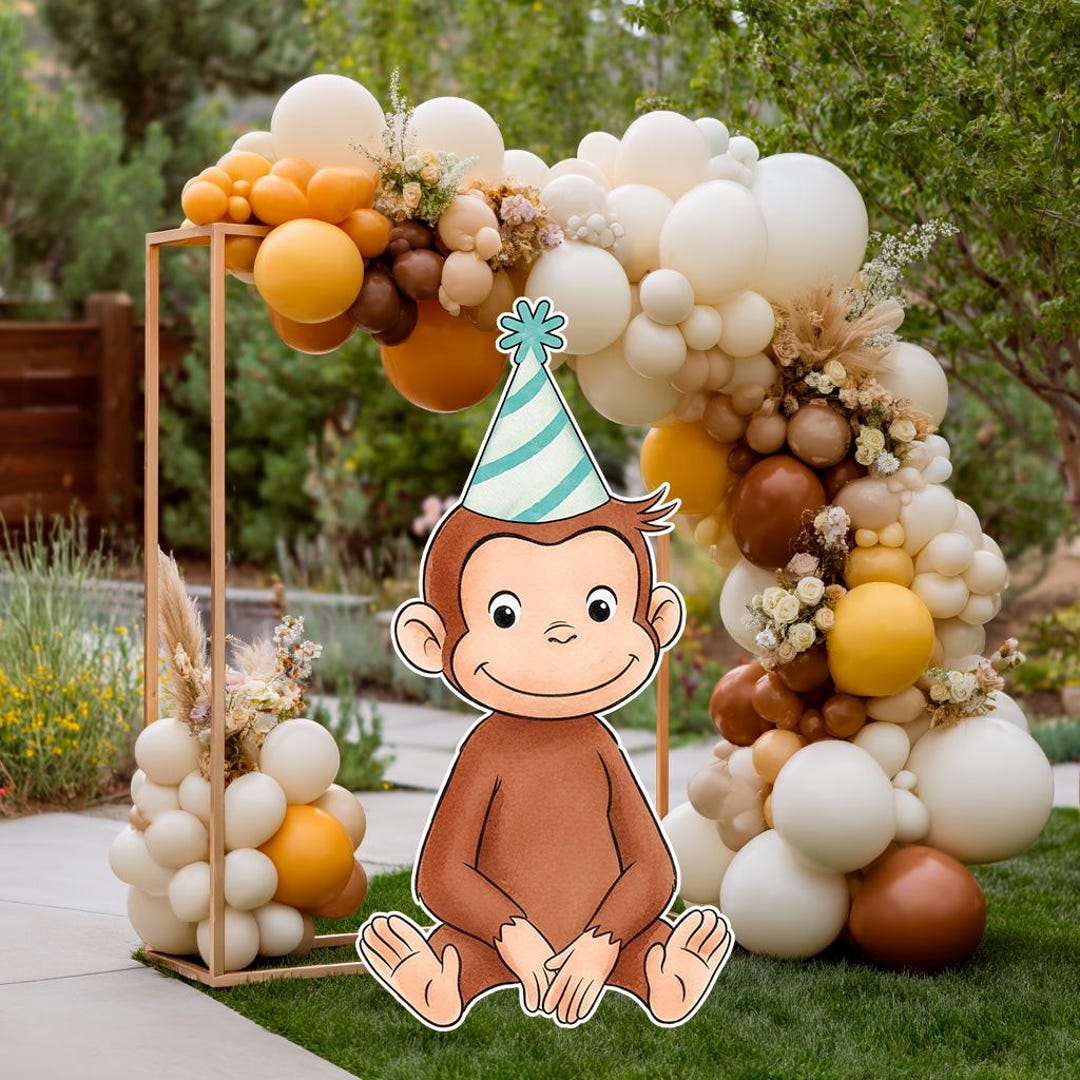 Curious George Cutout: Party Decorations, Stand-up Prop (digital ...