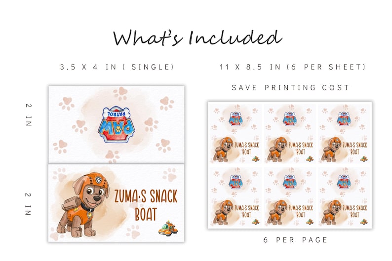 Heroic Pup Tent Cards Paw - Pawty Decor, Printable Food Labels (digital ...