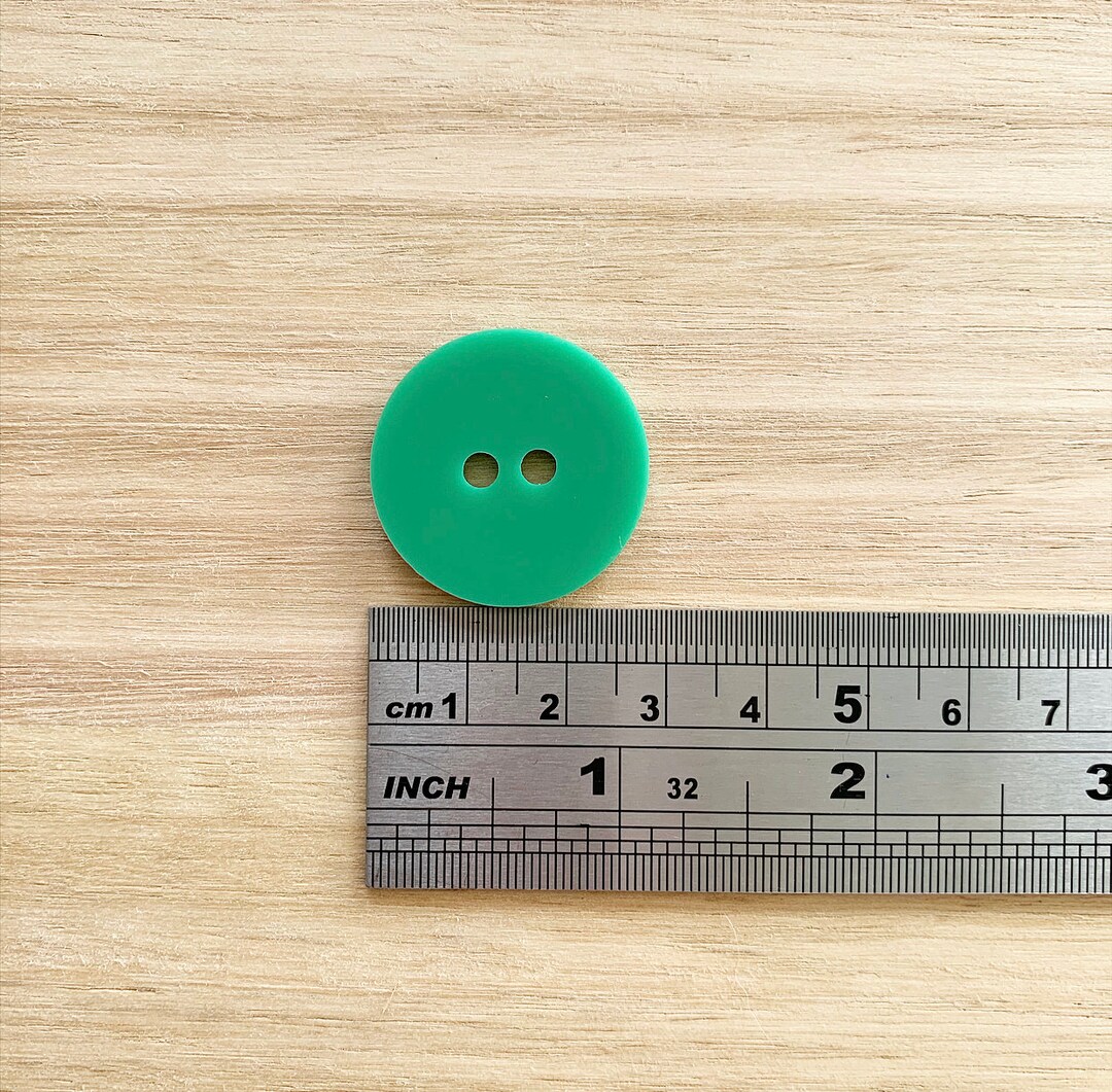 28mm Round Button - 2 Hole Laser Cut Acrylic Perspex - 3mm Thick - 3 ...