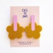 Paddle Pop Flower Studs Mustard Yellow and Lilac Purple Acrylic ...