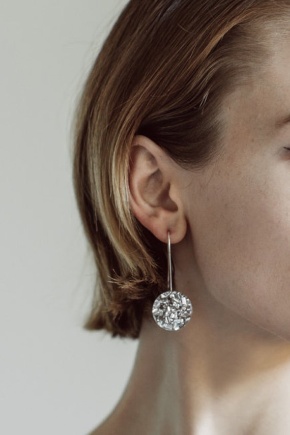 Round Glitter Drops Silver Lush Small Each to Own | Etsy