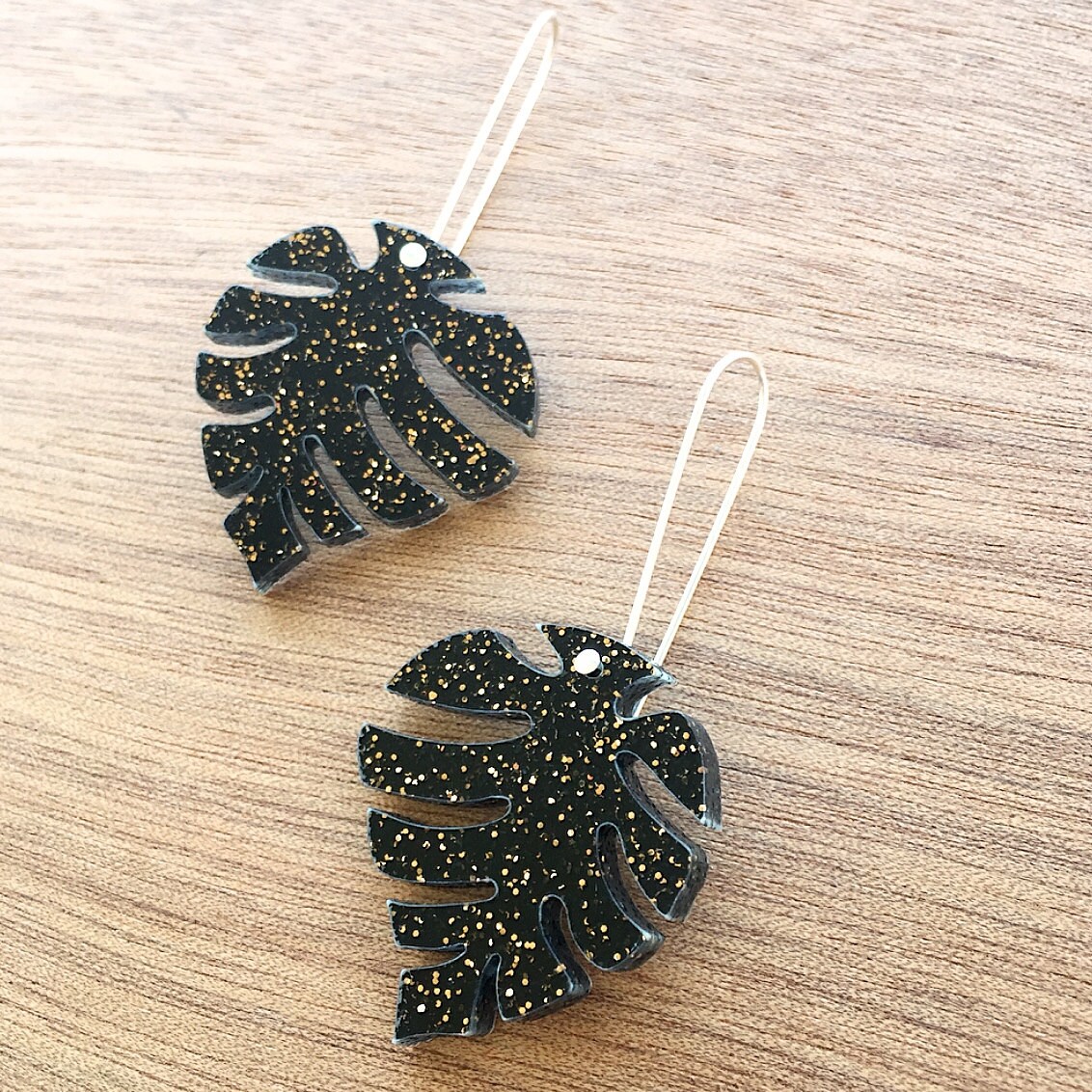 Monnie Drops Night Life Laser Cut Drops Earrings Dark - Etsy
