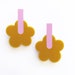 Paddle Pop Flower Studs Mustard Yellow and Lilac Purple Acrylic ...