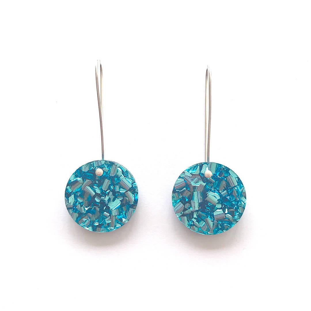 Round Glitter Drops - Ice Blue Glitter - Small - Each to Own - Laser ...
