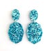Gemstar Double Drops Ice Blue Glitter Geometric Drop - Etsy
