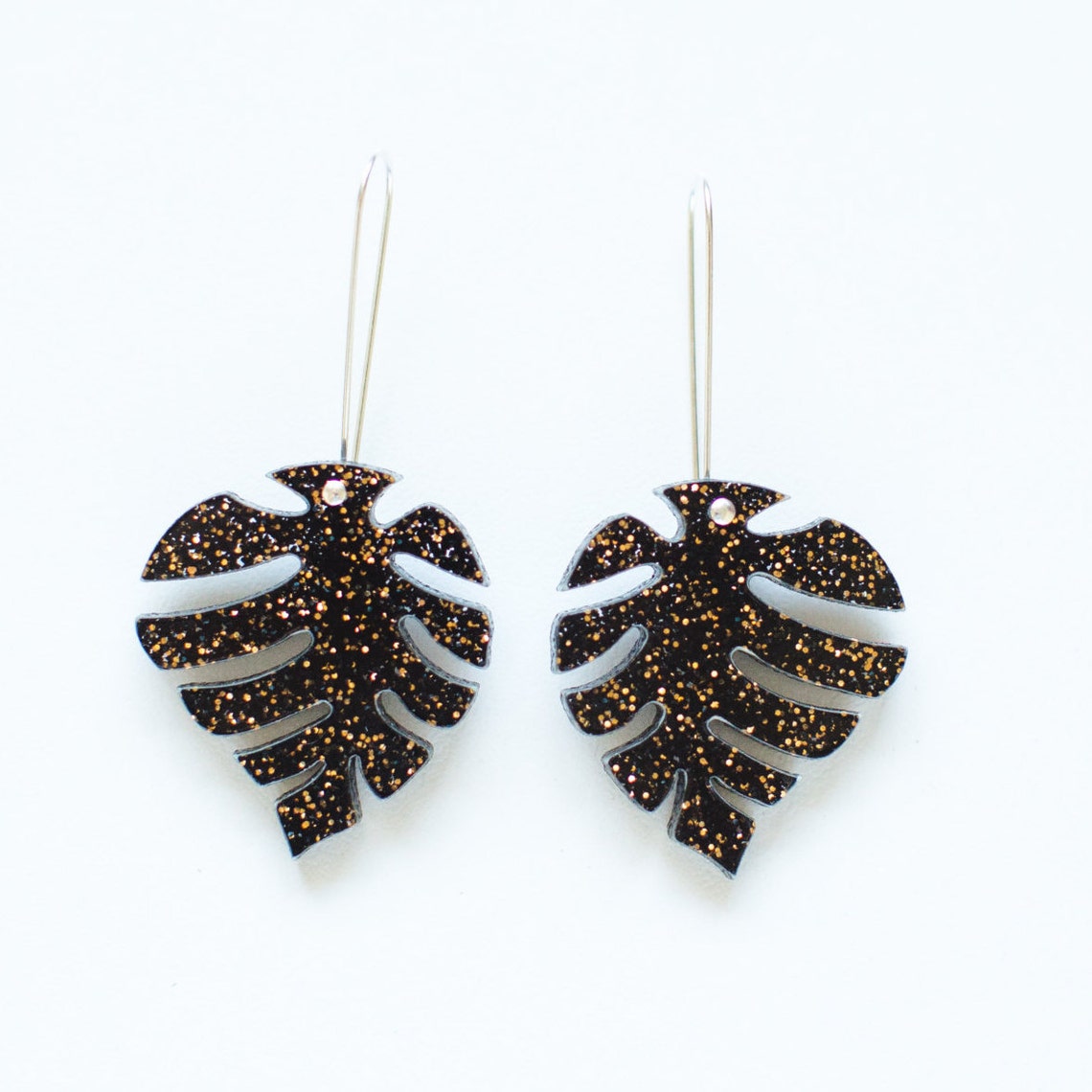 Monnie Drops Night Life Laser Cut Drops Earrings Dark - Etsy