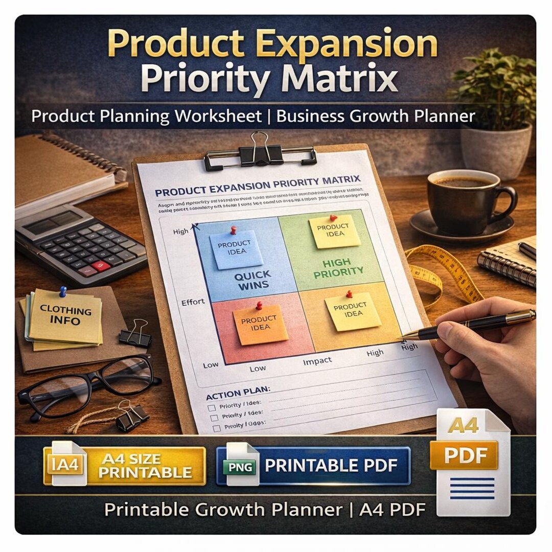 Product Expansion Priority Matrix | Product Planning Worksheet ...