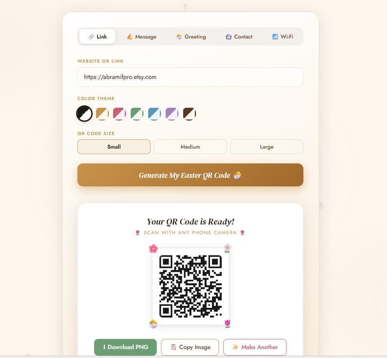Easter QR Code Generator – Personalized Easter Tag (digital Download ...