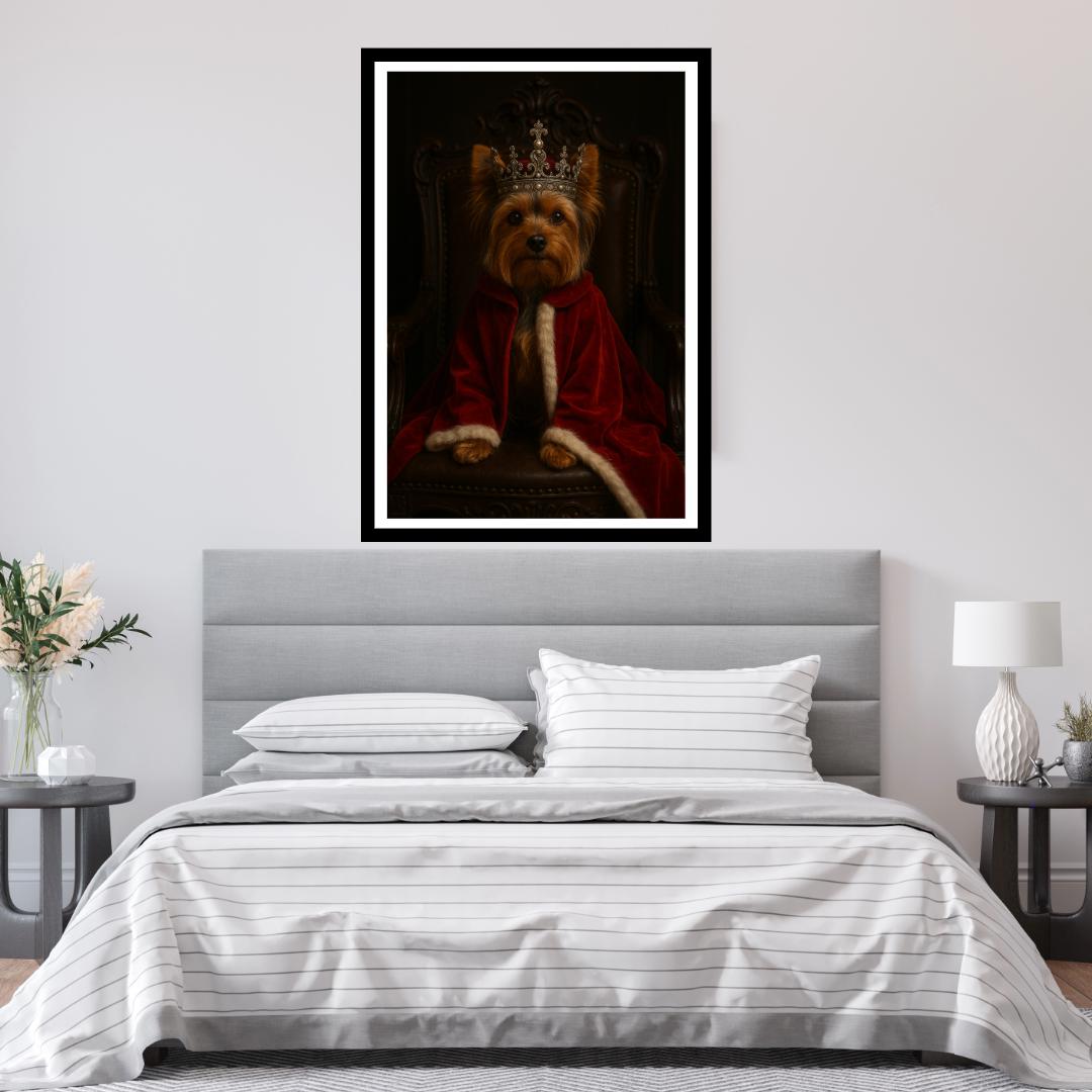 Custom Dog on a Throne Wall Art Poster - Etsy
