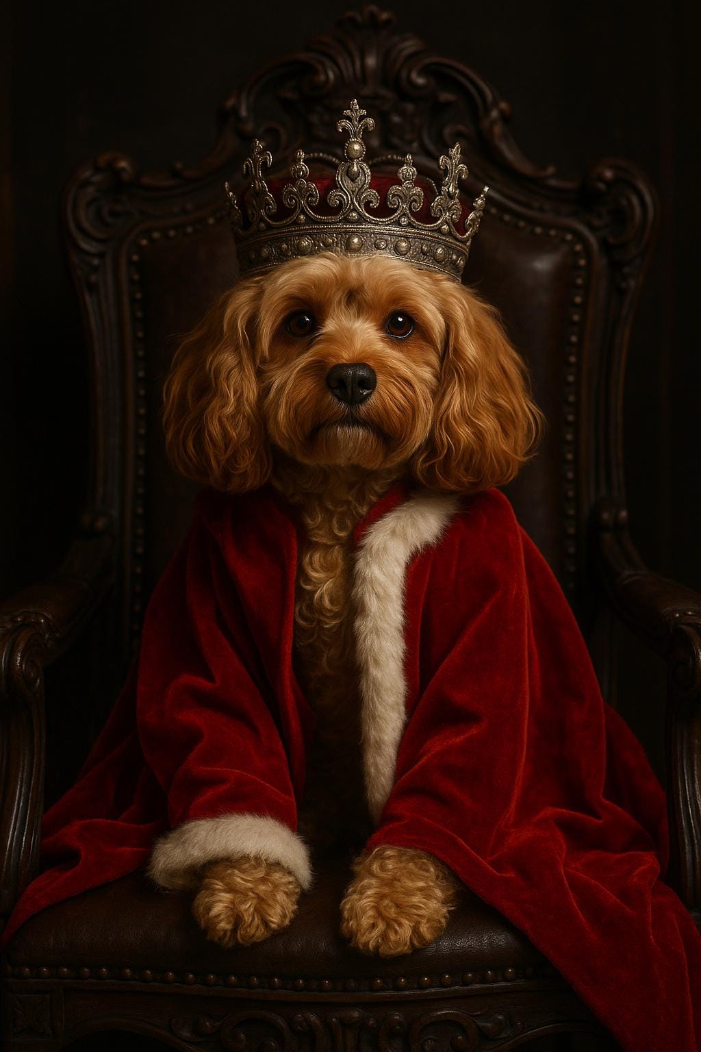Custom Dog on a Throne Wall Art Poster - Etsy
