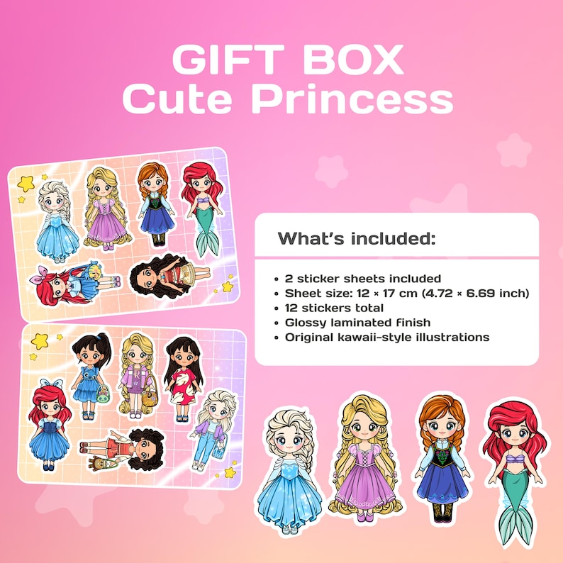 Christmas Princess Gift Box for Girls, Dress up Activity Set, Screen ...