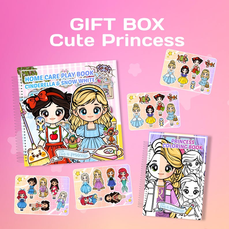 Christmas Princess Gift Box for Girls, Dress up Activity Set, Screen ...