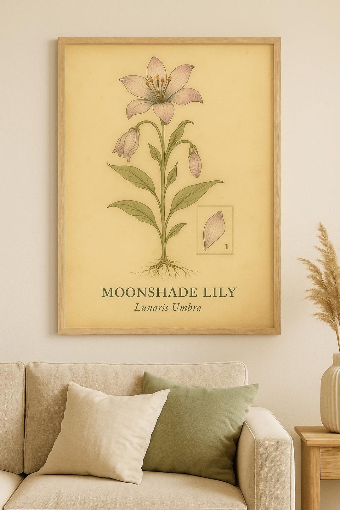Moonshade Lily – Vintage Botanical Wall Art Print - Etsy