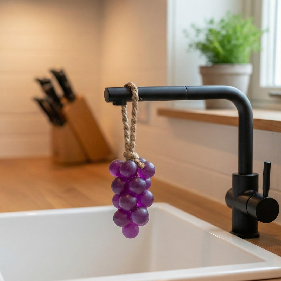 Handmade Grape Soap on Rope, Tuscan Kitchen Decor, Wine Lover Gift - Etsy
