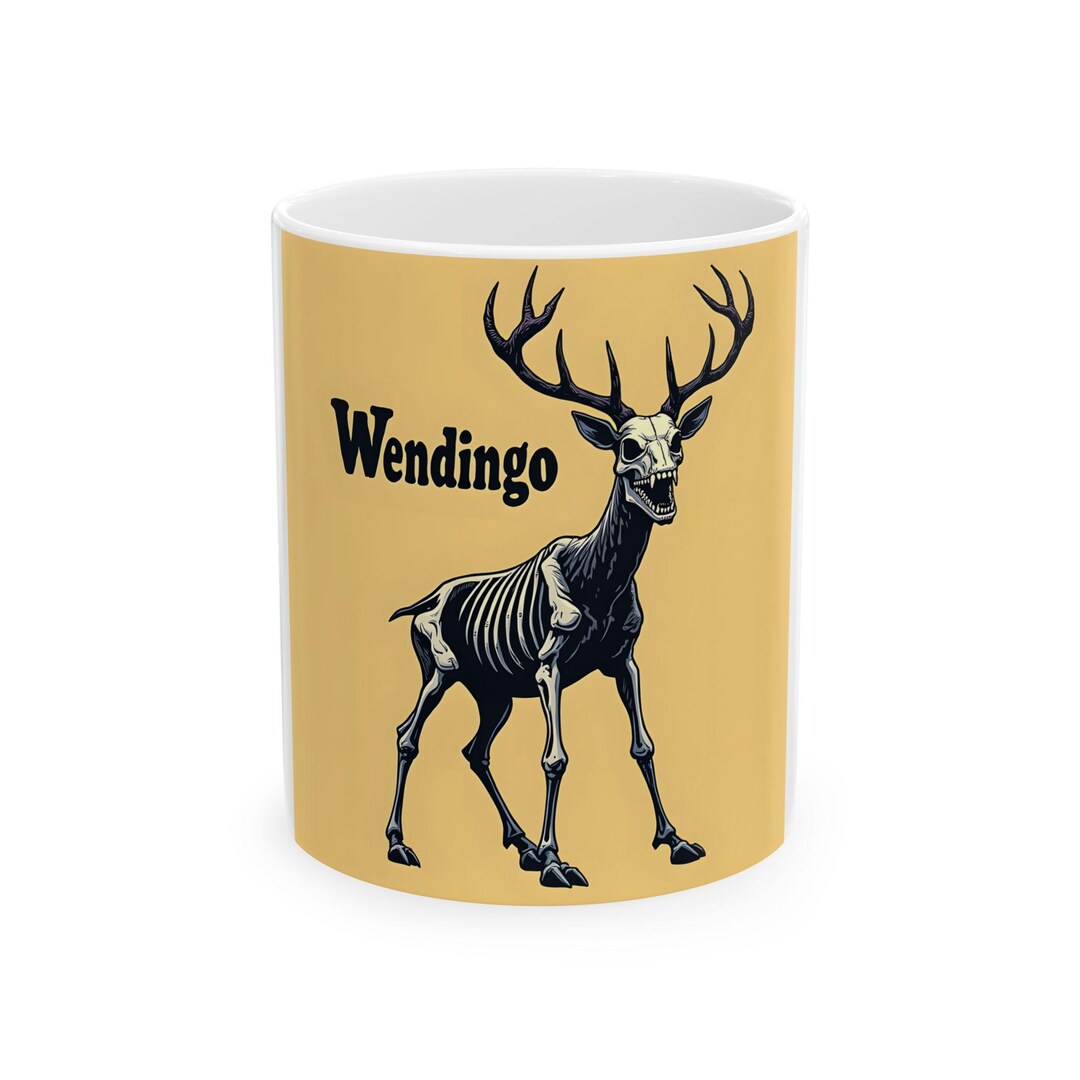 Wendigo Skeletal Stag Mug | Ceramic Coffee Cup - Etsy