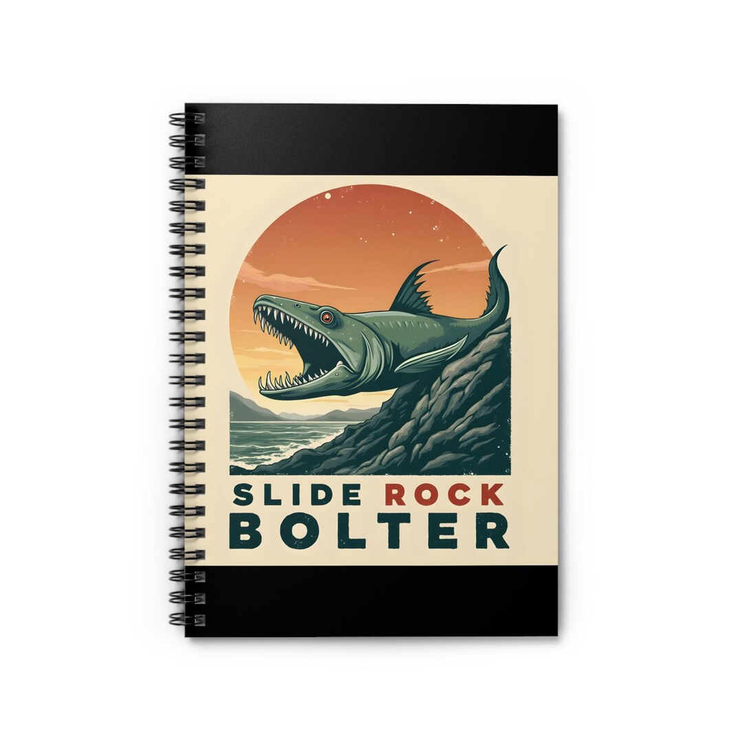 Slide Rock Bolter Sea Monster Notebook | Spiral Ruled Journal - Etsy