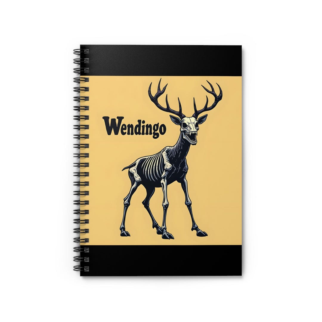 Wendigo Skeleton Deer Spiral Notebook | Ruled Journal - Etsy