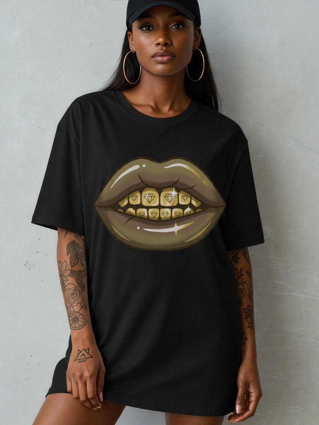 Hip Hop Grillz PNG, Gold Lips Diamond Teeth Clipart, Bold Bling Mouth ...