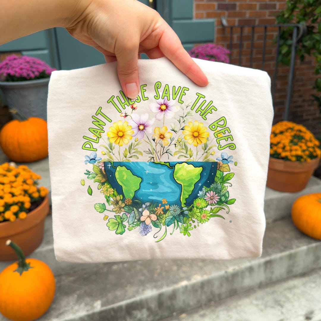 Plant These Save the Bees - Vibrant Clipart Design for Environmental ...