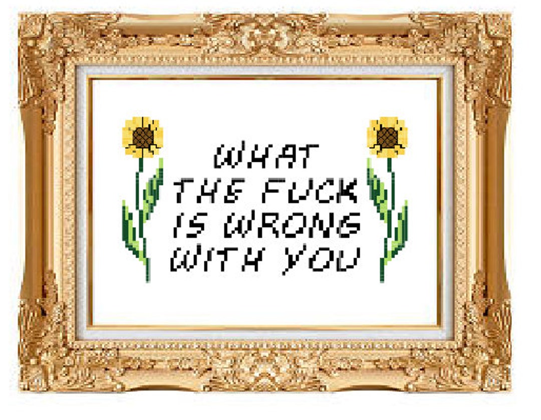 What the Fck is Wrong With You Cross Stitch Snark Rude Truth Pattern ...
