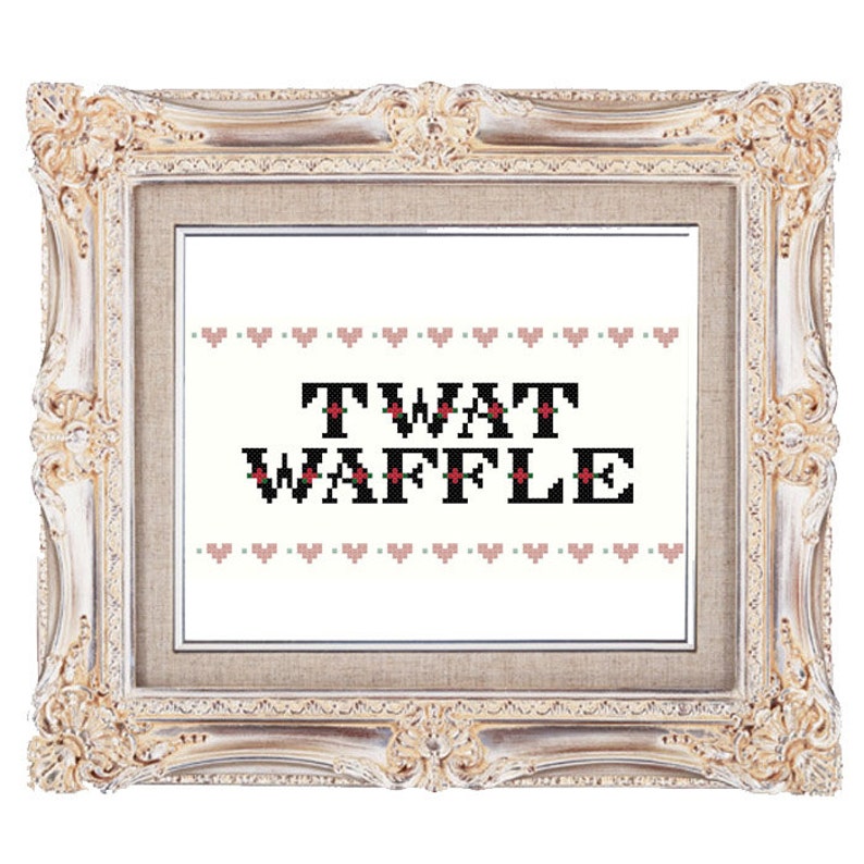 Mature Snarky Stitch Twat Waffle PDF Cross Stitch Pattern - Etsy