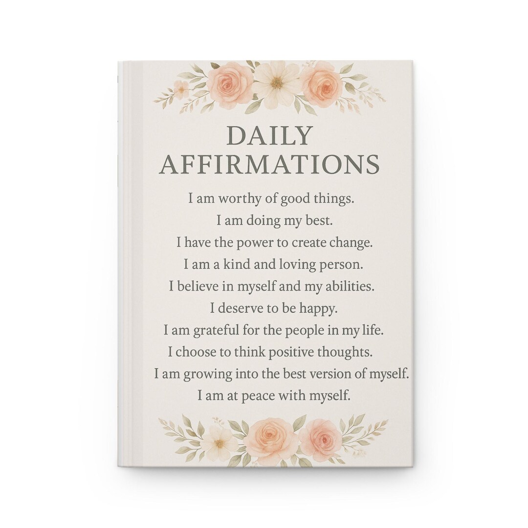 Daily Affirmations Journal - Lined Notebook, Positive Self-care (150 ...