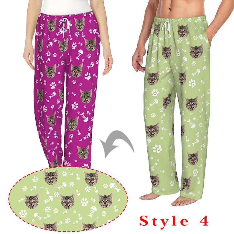 Personalized Face Pajama Pants - Custom Photo Pants for Women, Men ...
