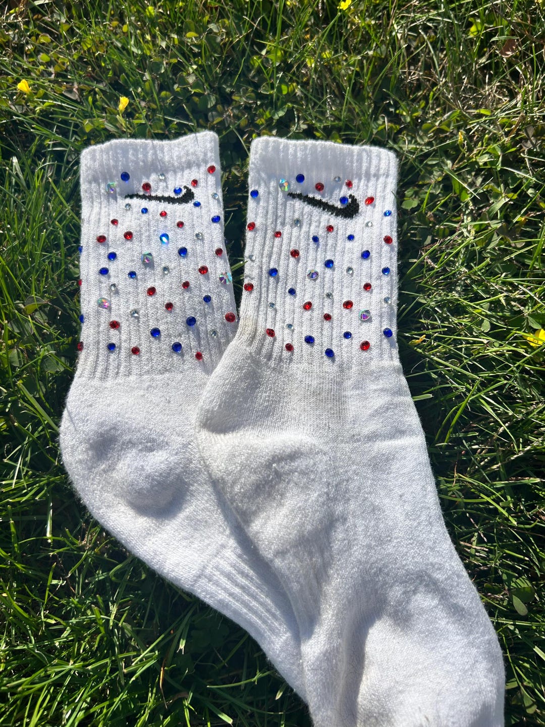 Bedazzled Nike Spirit Socks-- Free Shipping - Etsy