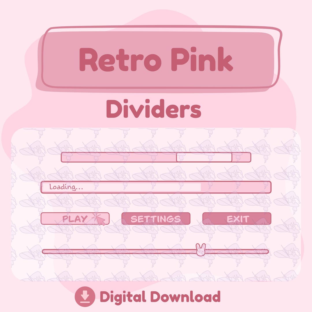 Retro Pink Hand-drawn Discord Dividers - Etsy