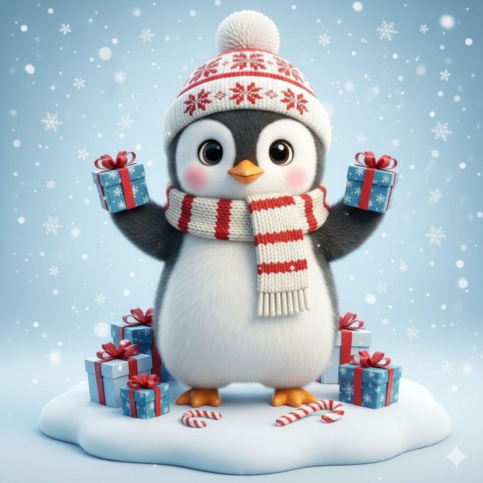 9 Christmas Penguin Clipart Bundle | Cute Winter PNG & JPG | Commercial ...